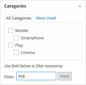 Taxonomy Filter: A Simple Plugin to Filter Taxonomies in the WordPress ...