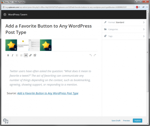 PressThis Revamped with a New User Interface and Minimalist Design – WP ...