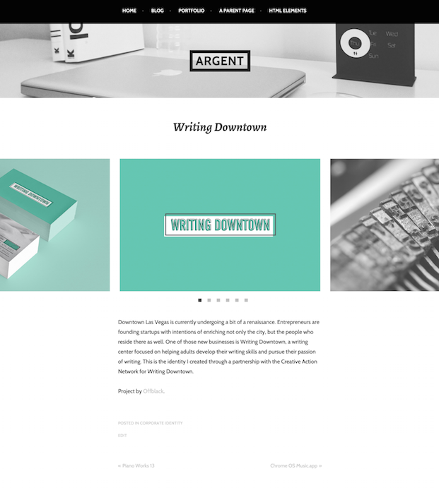 Argent: A Free Portfolio Theme for WordPress – WP Tavern