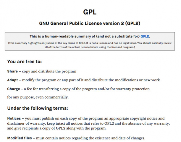 Richard Best Publishes Human Readable Version of the GPLv2 License – WP ...