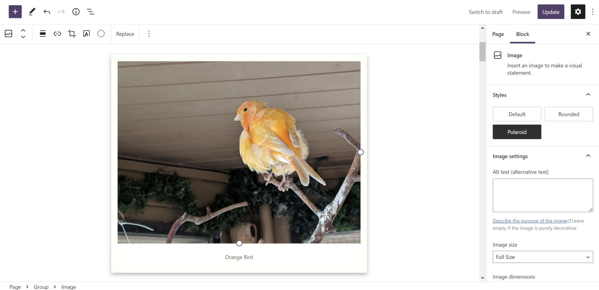 Building a “Polaroid” Image Block Style – WP Tavern