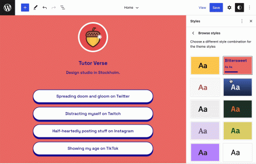 Anders Norén Releases Oaknut, a New Profile Block Theme with 23 Style ...